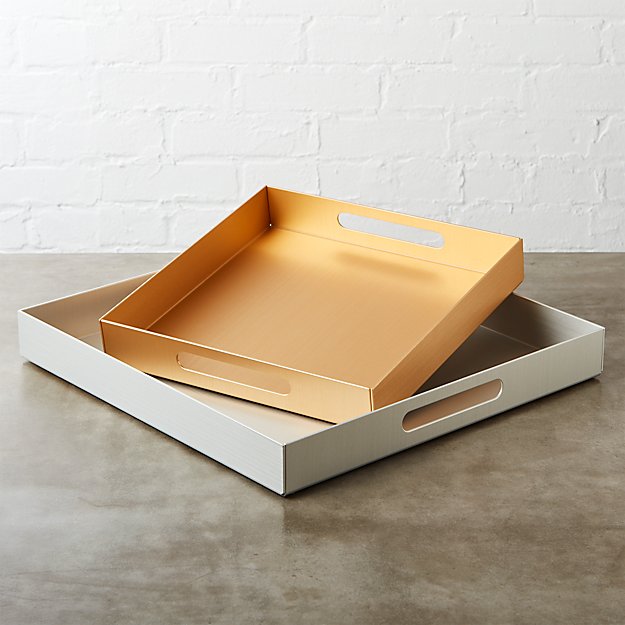 aluminum trays | CB2