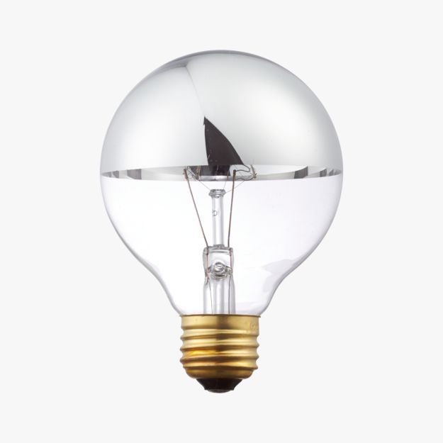 g25 silver tipped 60W light bulb + Reviews | CB2